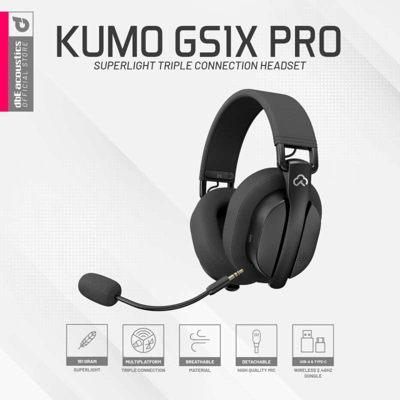 Promo Dbe Kumo Gs1x Pro Wireless Headset Ultra Ringan Super Nyaman ...