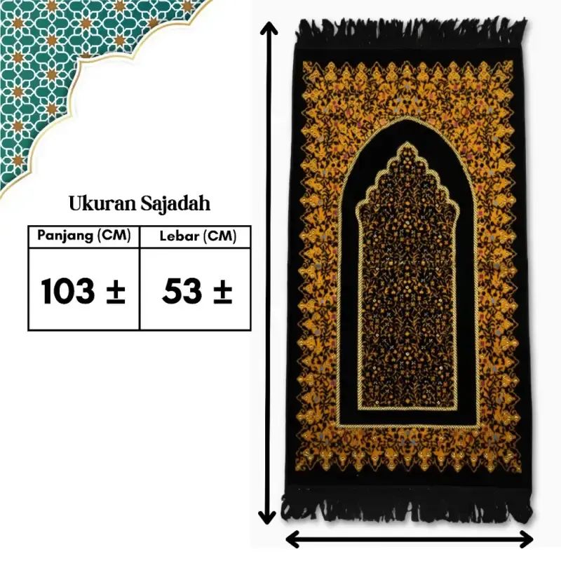 Jual Sajadah Alif Tanggung Ukuran 53 X 105 Cm Aneka Warna Dan Motif ...