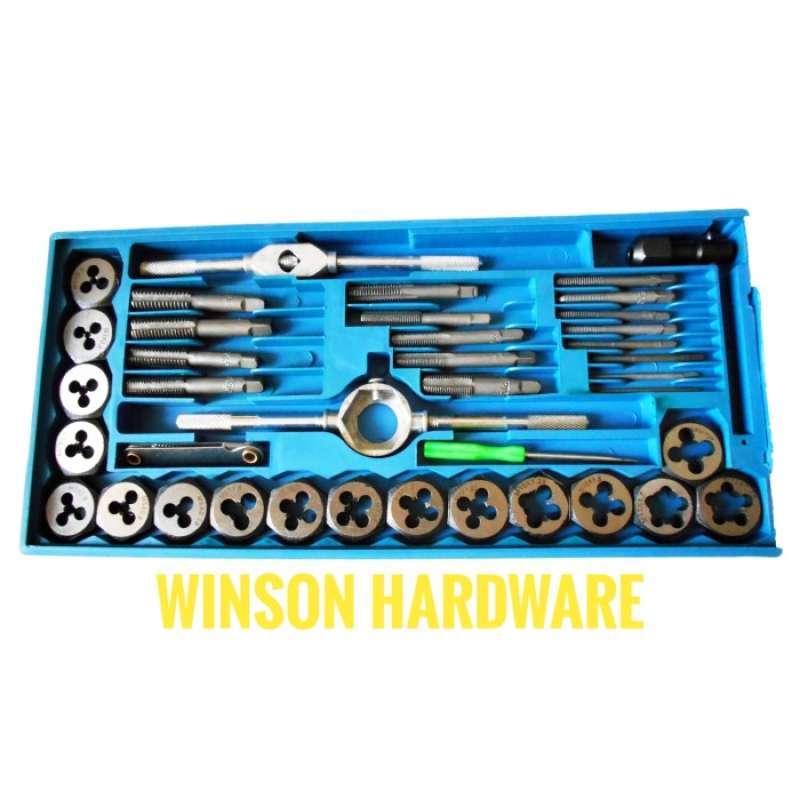 Promo Carrson Tap Snai Set 40 pc Box Plastik/ Tap and Die set 40 pc ...