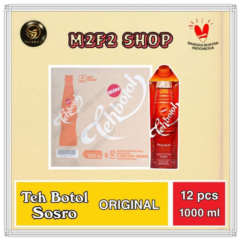 Promo Teh Botol Sosro Kotak Rasa Original - 1000 ml | 1 liter (Kemasan ...