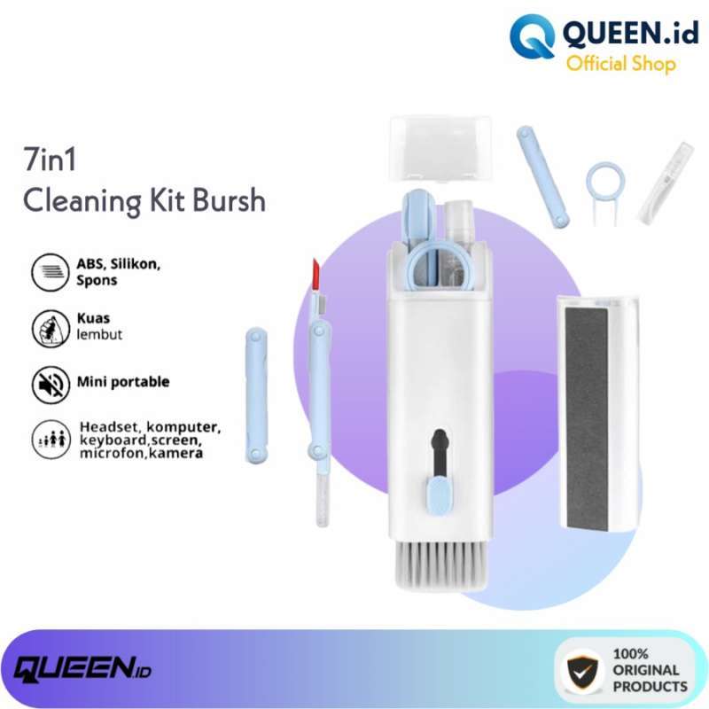 Jual QUEEN Cleaning Tools Brush set 7in1 Multifungsi Pembersih Keyboard ...