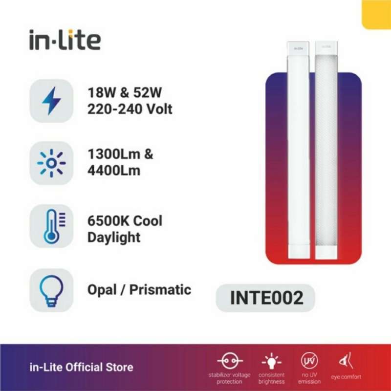 Jual Inlite Lampu Led T8 Integrated Tube Inte002 52 Watt Putih 120cm ... Jual Inlite Lampu Led T8 Integrated Tube Inte002 52 Watt Putih 120cm ...