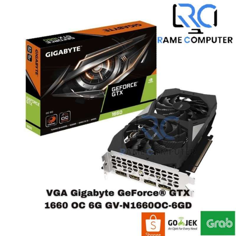 Jual Vga Gigabyte Geforce® Gtx 1660 Oc 6g Gv-n1660oc-6gd / 6gb Ddr5 192bit Di Seller Rame ...