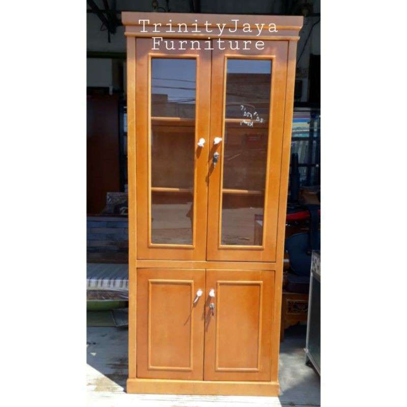 Jual Lemari Rak Buku Kayu 2 Pintu Di Seller Trinityjayafurniture ...