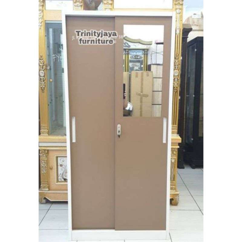 Jual Lemari Pakaian Besi 2 Pintu Sliding di Seller trinityjayafurniture - Karangsatria, Kab ...