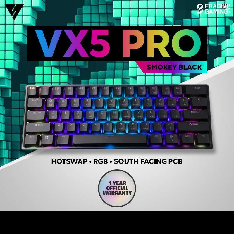 Jual Vortexseries Vx5 Pro Rgb Mechanical Gaming Keyboard Vortex Vx-5 - Gateron Yellow Smokey ...