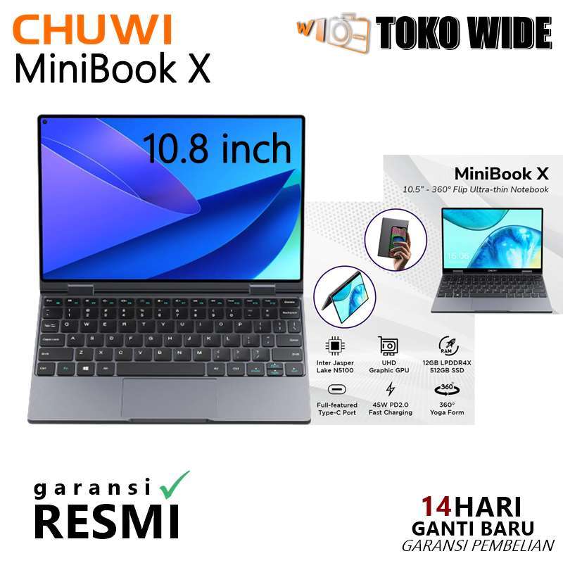 Promo [toko Wide]chuwi Minibook X Laptop 10.8 Inch 2k Full Touchscreen ...