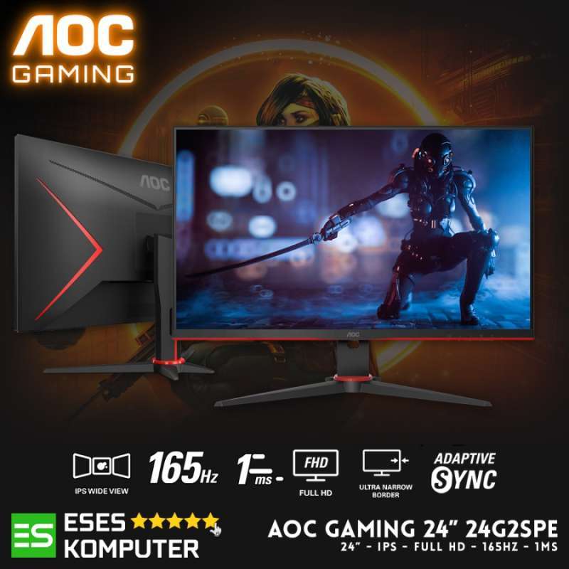 Jual Monitor AOC 24G2SPE 24 IPS 165Hz 1ms FHD Gaming Adaptive Sync di ...