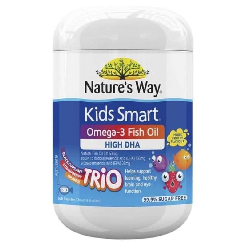 Promo Nature's Way Kids Smart Omega3 Fish Oil Trio 180 Capsules Diskon ...