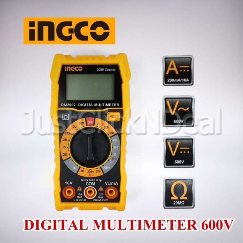 Promo Ingco Digital Multimeter 600V Multitester Voltmeter Diskon 33% di ...