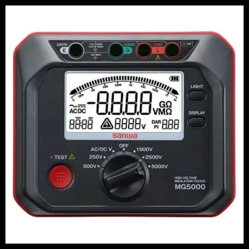 Promo Sanwa Mg5000 Insulation Resistance Tester High Voltage 5000v ...