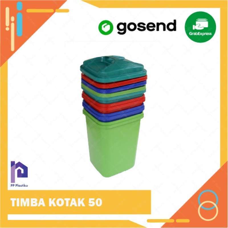Promo Timba Kotak 50l + Tutup / Tong Segi 50 Liter / Ember Air ...