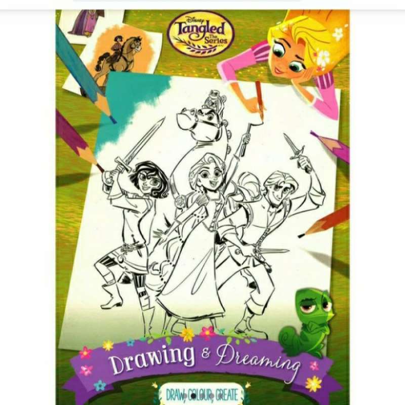 Jual Buku Mewarnai Anak Impor Disney Tangles Drawing & Dreaming Di ...