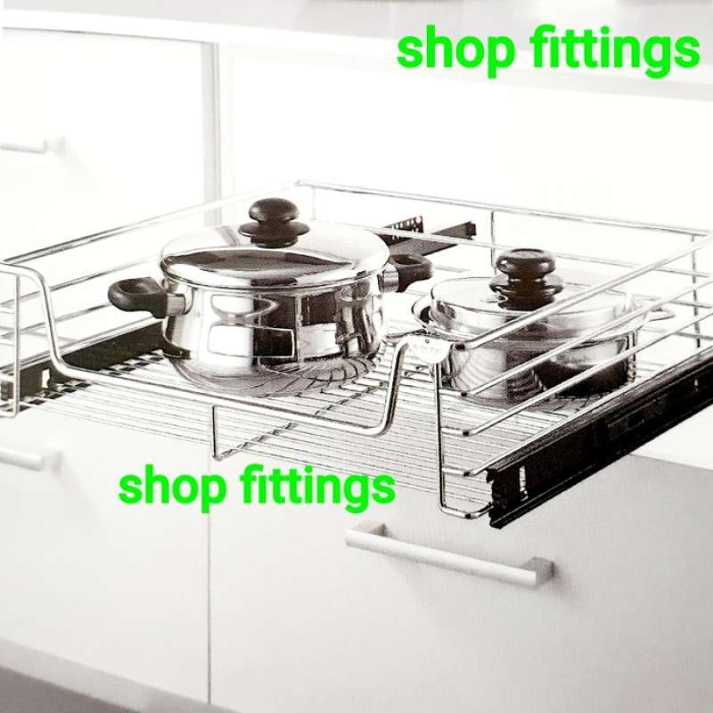 Promo Vitco Pull Out Wire Basket Rak Chrome Lemari Dapur Sc24040 45 50 ...