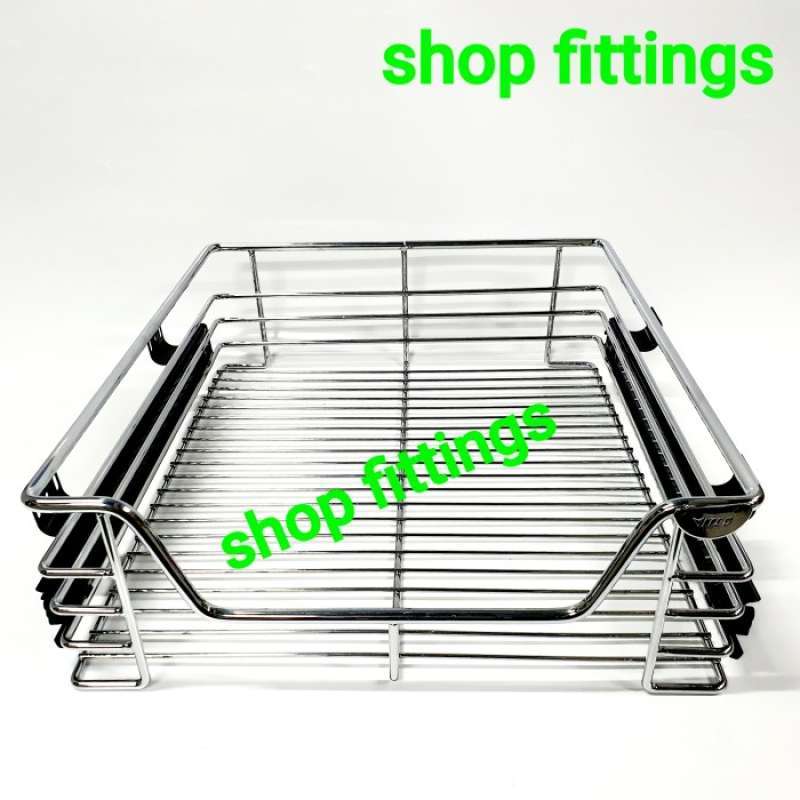 Promo Vitco Pull Out Wire Basket Rak Chrome Lemari Dapur Sc24040 45 50 ...