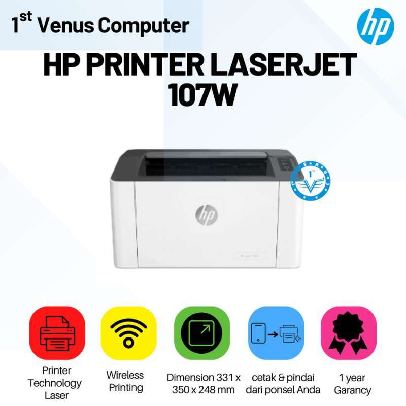 Jual Printer HP M107W 107W Laserjet Monochrome Wifi Ink Tank di Seller ...