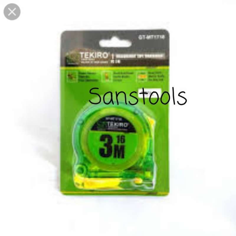 Promo Meteran Tekiro 3m Measuring Tape 3 M Meter Tukang Transparan Gt ...