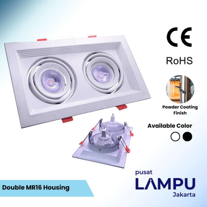 Promo RUMAH LAMPU DOWNLIGHT DOUBLE MR16/ KAP DOUBLE MR16 / HOUSING DOUBLE MR -POROSWONDERLAND ...