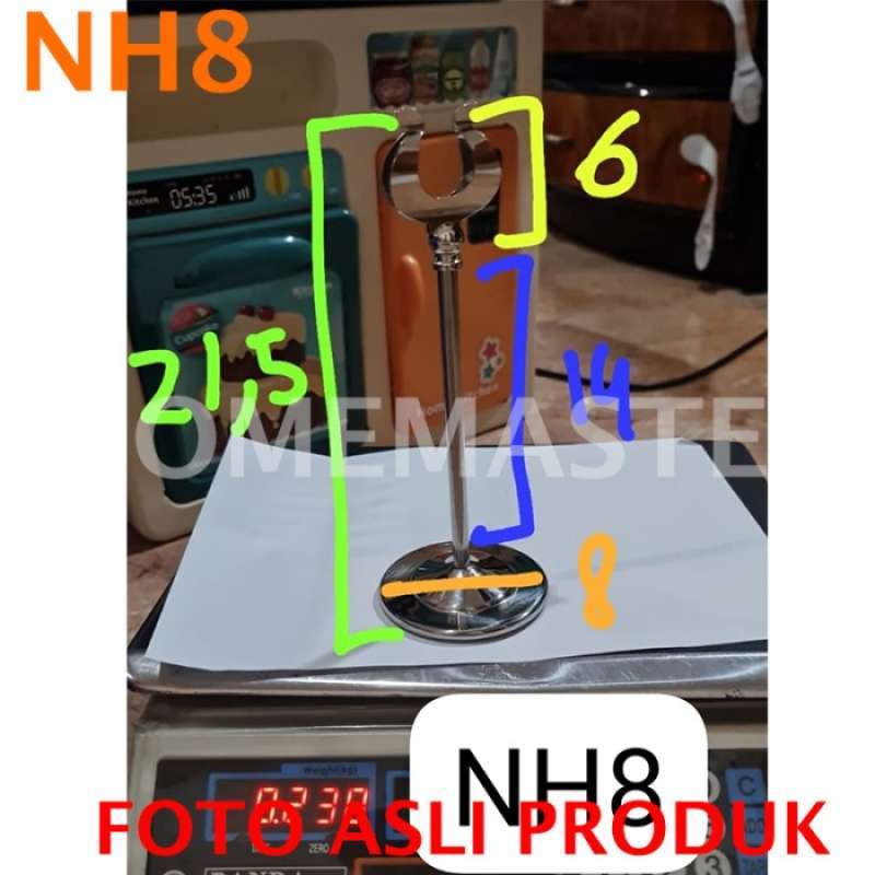 Jual Menu/Card/Kartu/Number/Nomor/Name/Nama Holder/Penjepit Stainless NH - 20 Cm di Seller ...