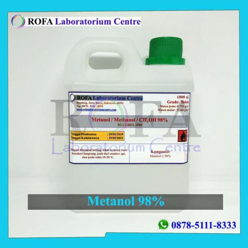 Promo Metanol / Methanol / Metil Alkohol / Spiritus / Ch3oh 98% 1000 Ml ...