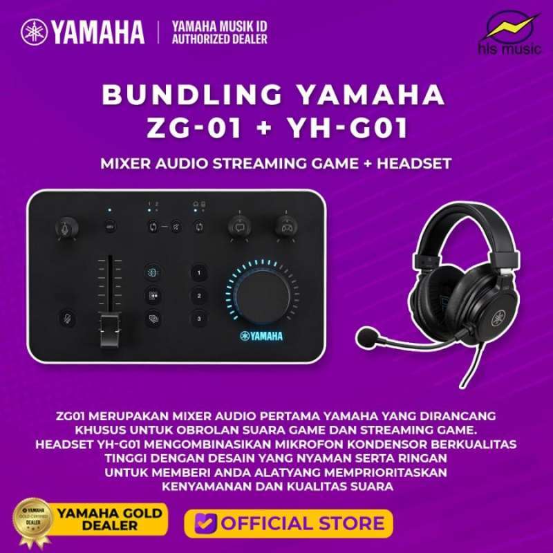 Jual Bundling Yamaha Zg01 / Zg-01 Dan Yh-g01 Headset Profesional Di Seller Hls Music Official ...