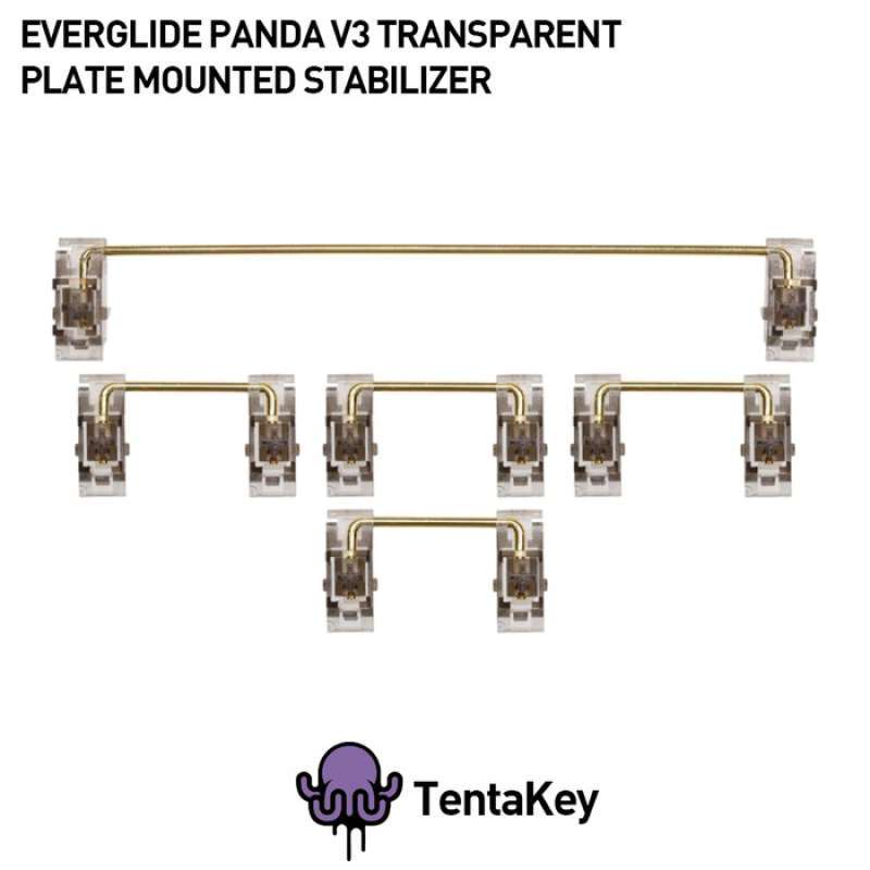 Promo EVERGLIDE PANDA V3 TRANSPARENT PLATE MOUNTED STABILIZER GOLD ...
