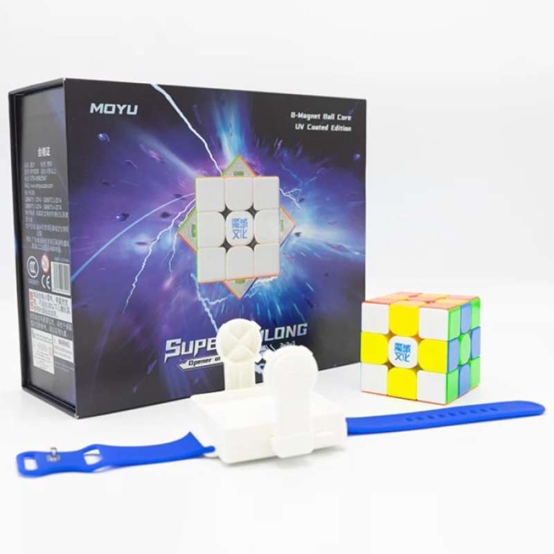 Promo Rubik 3x3 Magnetic Moyu Super Weilong UV Coated Ball Core ...