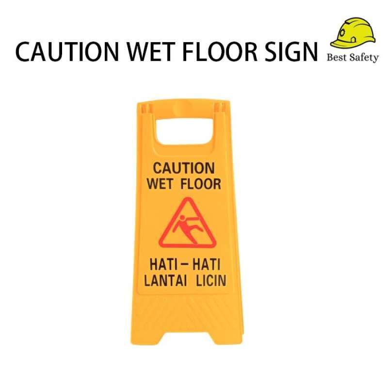 Promo Caution Wet Floor Sign / Papan Peringatan Lantai Basah Licin ...
