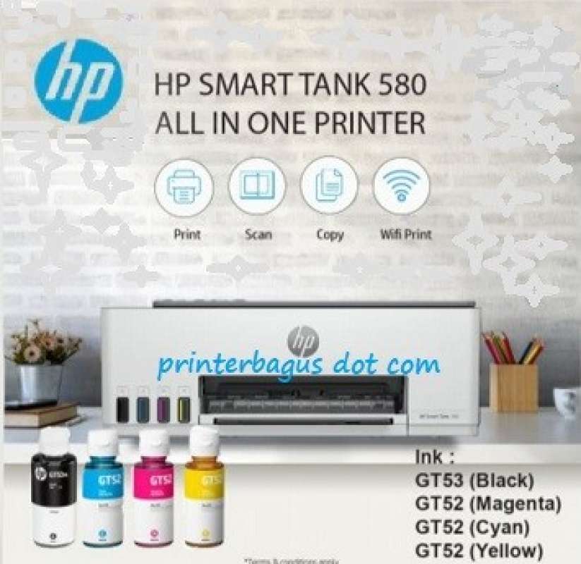 Promo HP Smart Tank 580 Wireless All-in-one Printer garansi resmi ...