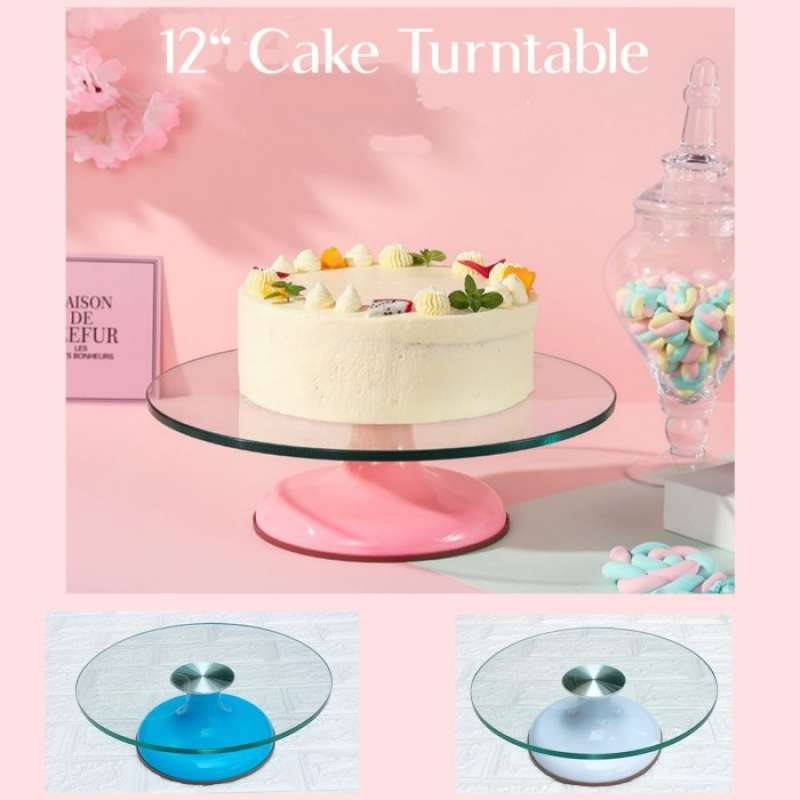 Promo 12 Revolving Cake Decoration Stand Turntable / Meja Putar Lazy ...