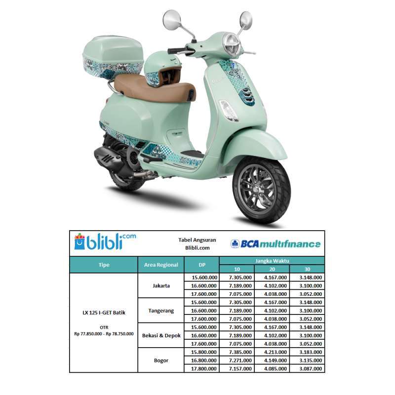 Jual Harga Vespa Batik 2024 Terbaru Dengan Harga Termurah Di 2024 | Blibli