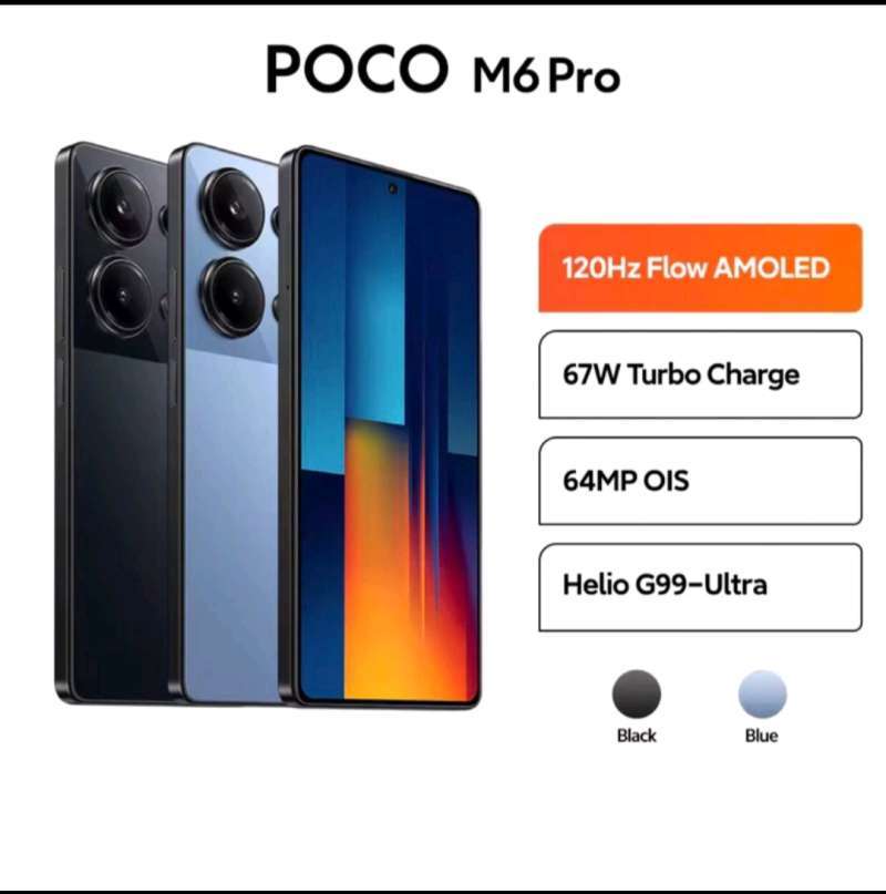 Promo Poco M6 Pro [8gb/256gb] Garansi Resmi 15 Bulan - 8gb+256gb Black ...