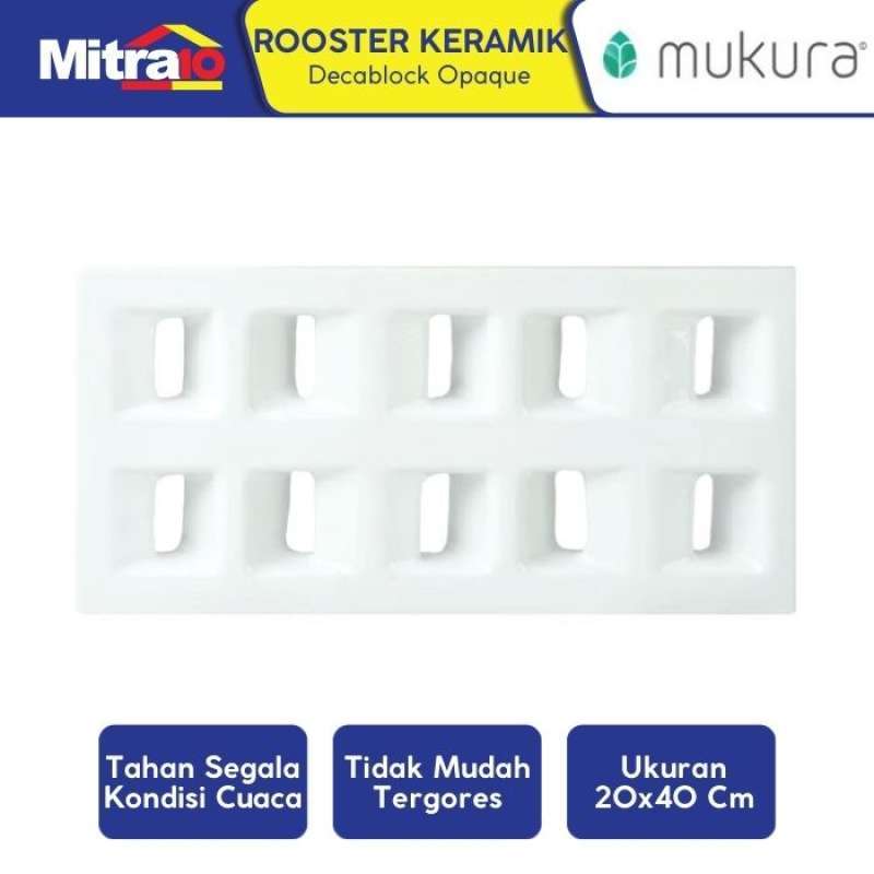 Jual Mukura Keramik Ventilasi Udara Rooster Decablock Opaque 20x40 Cm ...