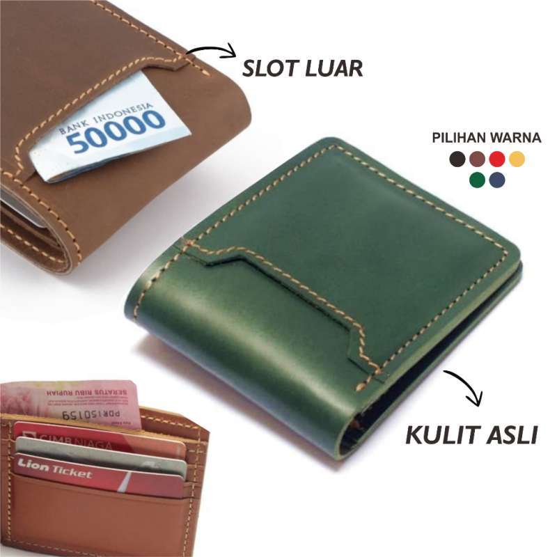 Promo Wolfs Dompet Pria Kulit Asli Bifold Model Saku Diluar Diskon 18% ...