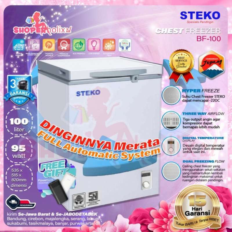 Promo Freezer Box Daging Steko Bf-100 Chest Frezzer Kulkas Daging Es ...