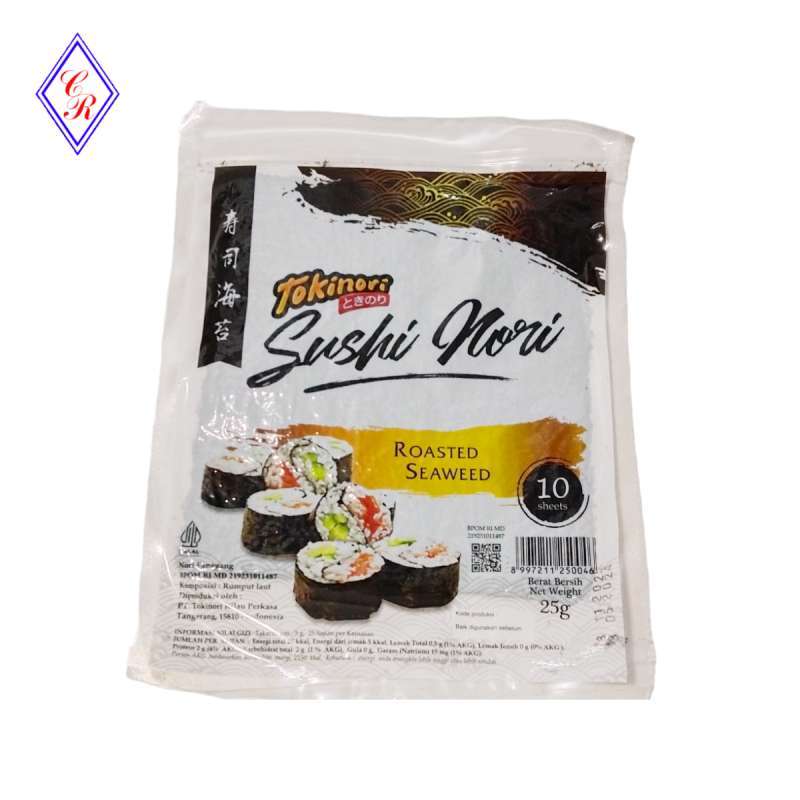 Jual Roasted Seaweed Tokinori Sushi Nori 10 Sheet 25gr Rumput Laut Di ...