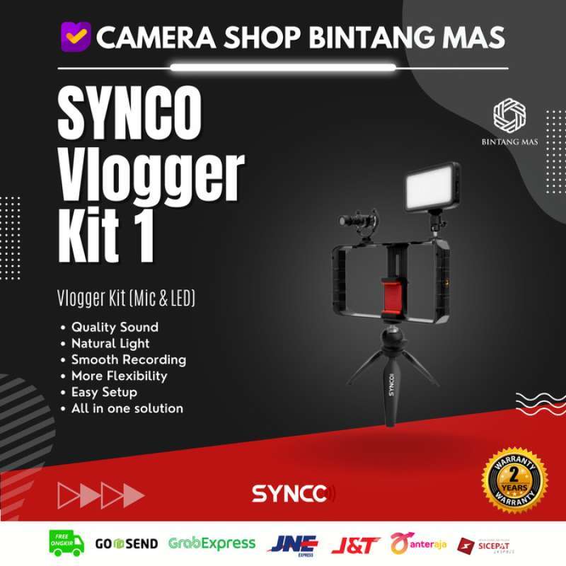 Promo Synco Vlogger Kit 1 - Lengkap Dengan Mikrofon Dan Led Diskon 23% ...