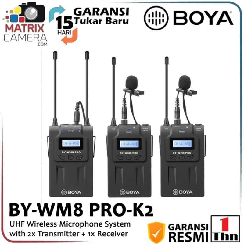 Jual Boya By-wm8 Pro K2 Uhf Dual-channel Wireless Mic Microphone System ...