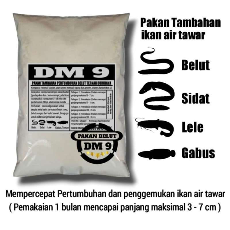 Jual Pakan Belut Alternatif Budidaya Dm 9 1kg Hewan Ternak Air Tawar Di ...