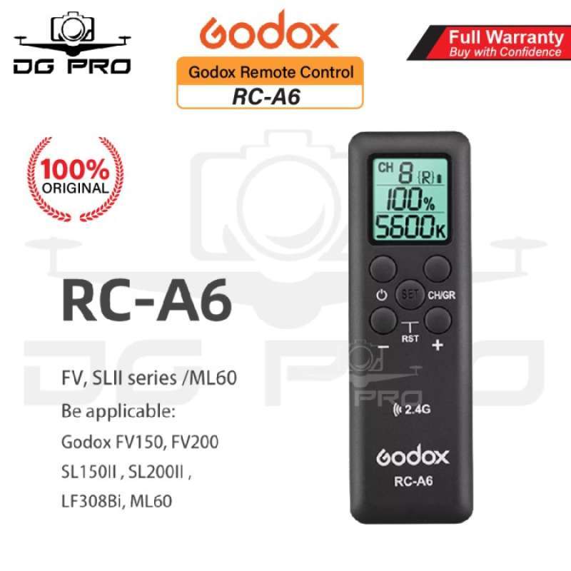 Promo Godox Remote Control Rc-a6 Rca6 Rc A6 Sl150 Ii , Sl200 Ii, Ml60 ...