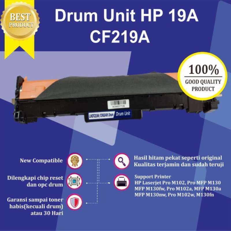 Promo 100% Produk Ori Drum Kit Unit + Chip Reset Drum Hp 19a Cf219a 17a ...