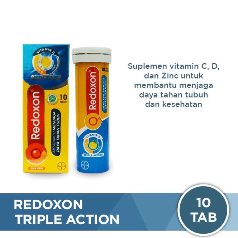 Promo Redoxon Triple Action Isi 10 Tablet / Vitamin Imun Tubuh Rasa ...