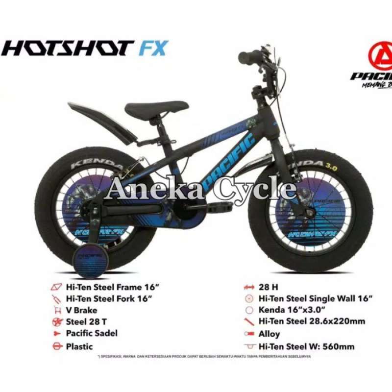 Promo Sepeda Anak Roda Empat Cowok Bmx Pacific Hotshot Fx 16 Inch Ban ...