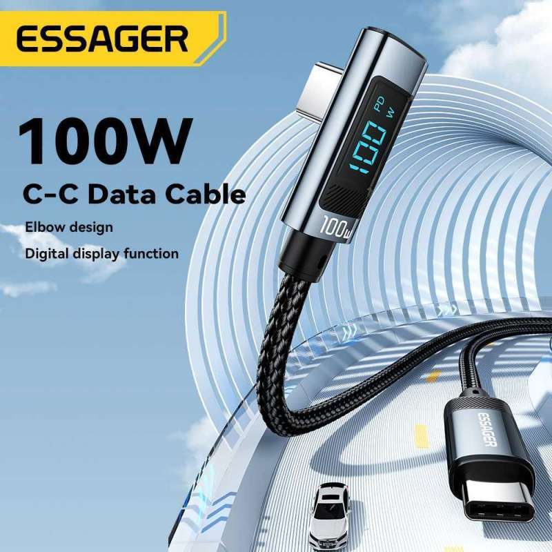Promo Kabel Data Type C To Type C Multifungsi Led Display 5a 100w 1m Es ...