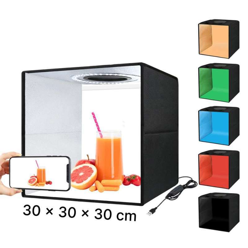 Jual Mini Photo Studio Box Folding Led 3 In 1 Color With 6 Backdrop ...