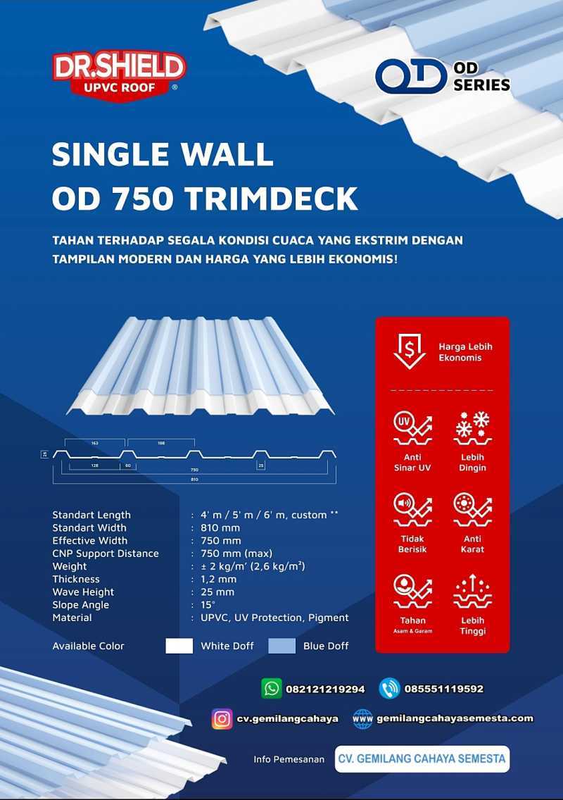 Jual Dr.shield 0d 750 Trimdeck - 5 Meter (single Layer) - Atap Upvc Di ...