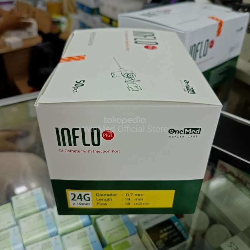 Jual Inflo Plus 24g / Infloplus 24 Onemed / Iv Catheter With Injection ...