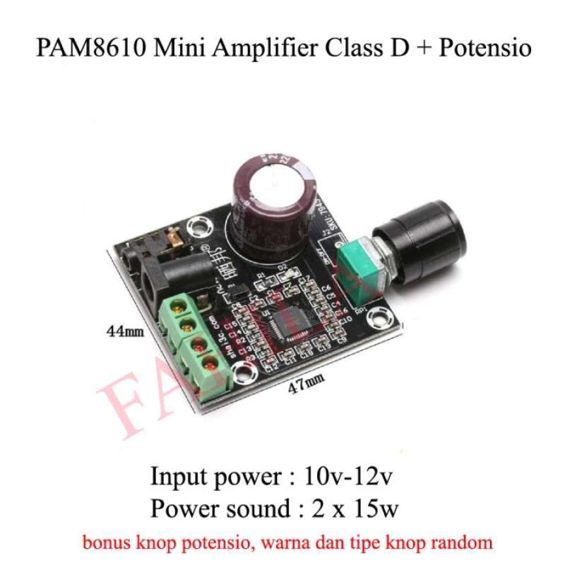 Promo Modul Pam8610 Digital Amplifier Class D Potensio Kit Pam 8610 ...