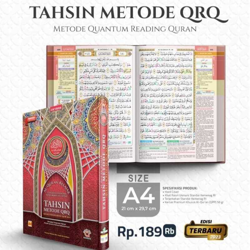 Jual Alquran Tahsin Metode Qrq Quantum Reading Quran Ukuran A4 Besar 3 ...