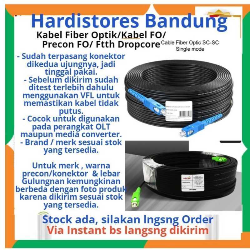 Jual Dropcore Fiber Optik Precon Singlecore 35 Meter Siap Pakai Di ...